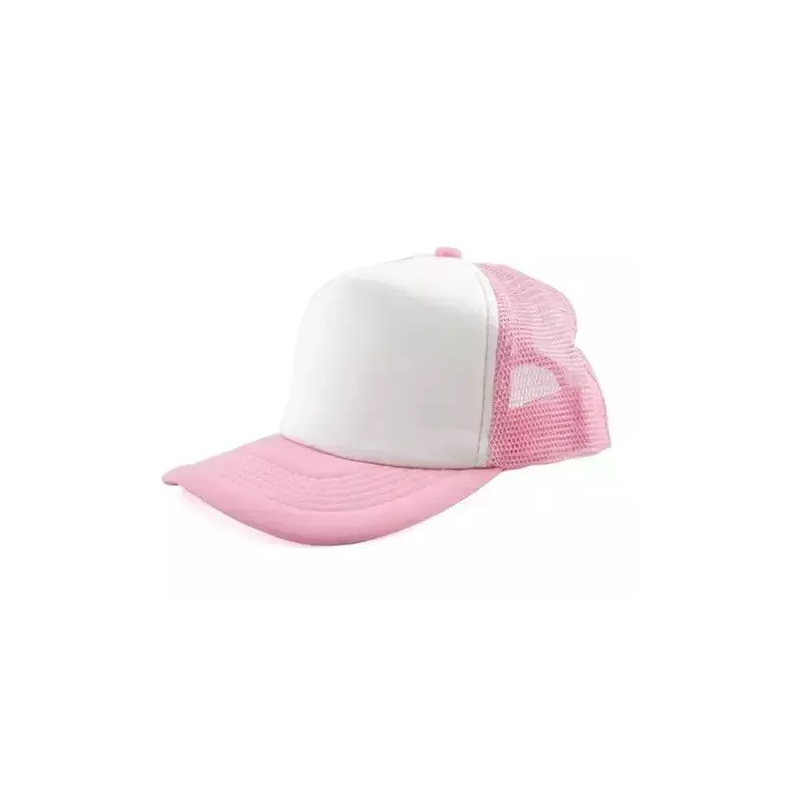 Boné Trucker para Sublimação com tela Rosa bebê.